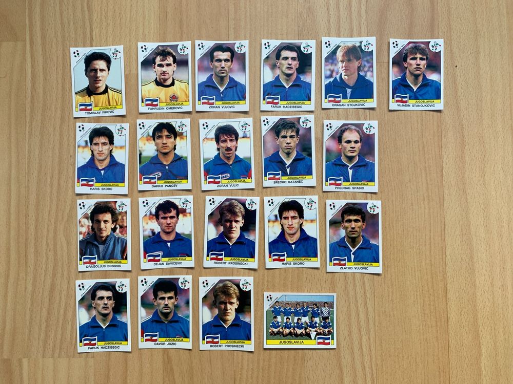 Panini Football Sticker WM Italia 90 - Jugoslavija/Jugoslav. (D ...