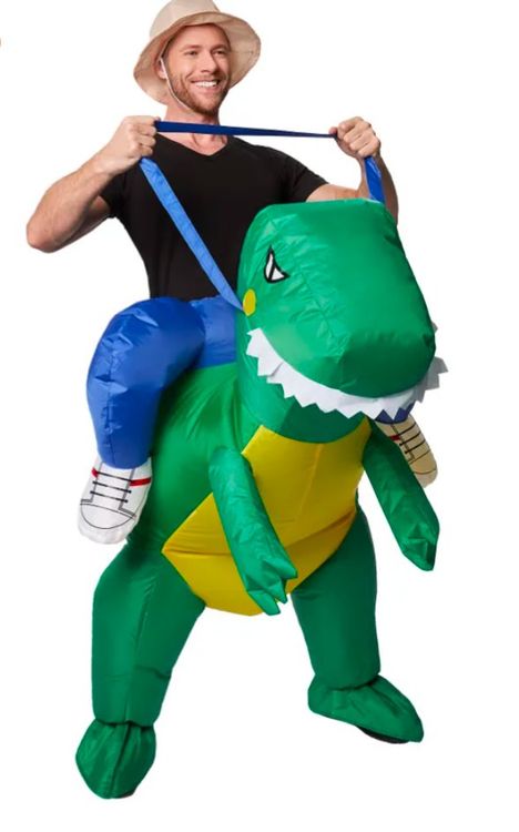 Aufblasbares Dino-Kostüm T-Rex Fasnacht Karneval Party Fun (Neu und ...