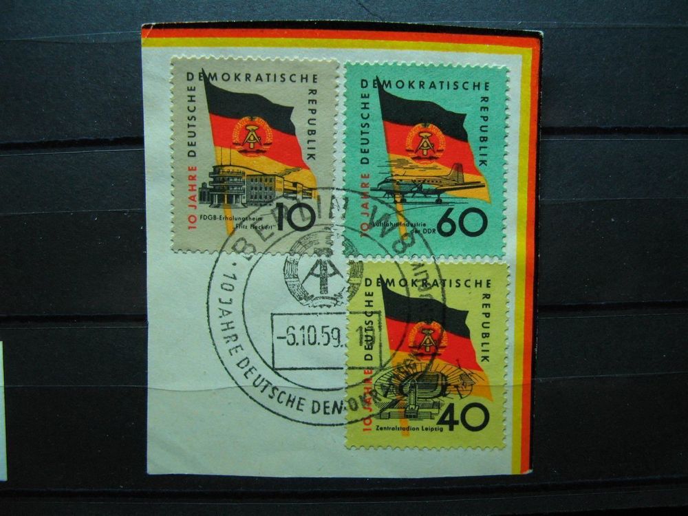 DDR 1959 10 Jahre DDR Fahnen gest ES | Kaufen auf Ricardo