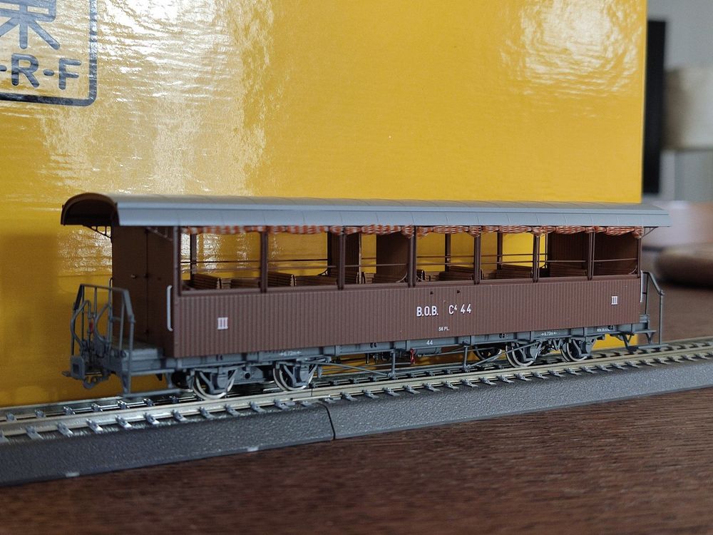HRF BOB Sommerwagen C44 H0m Messing - Berner Oberland Bahn | Kaufen auf ...