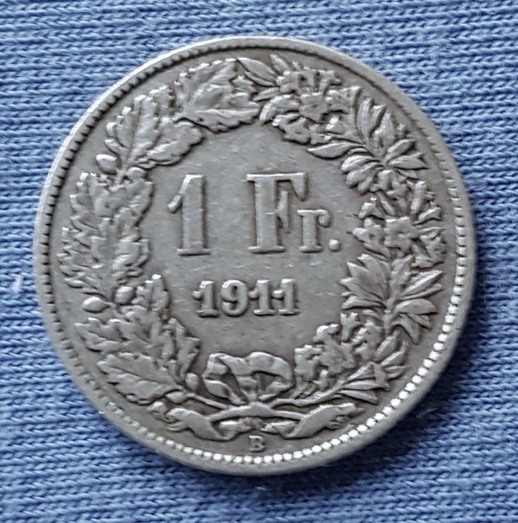 1 Franken 1911 uralte sehr rare Silbermünze ab nur 1 Fr !!! | Kaufen auf Ricardo