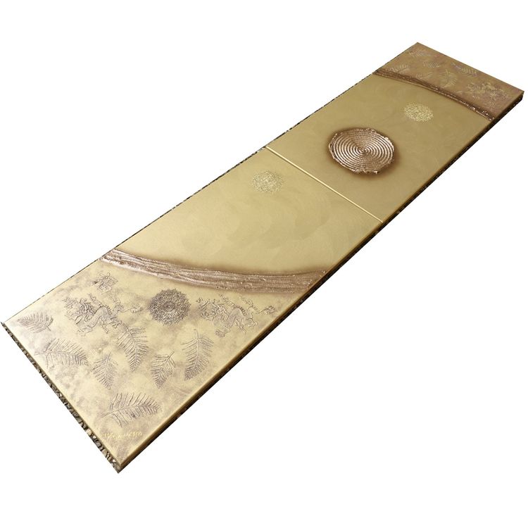 Abstrakte goldene Gemälde A988 ⚡️ Diptychon - 100x100cm | Kaufen auf Ricardo