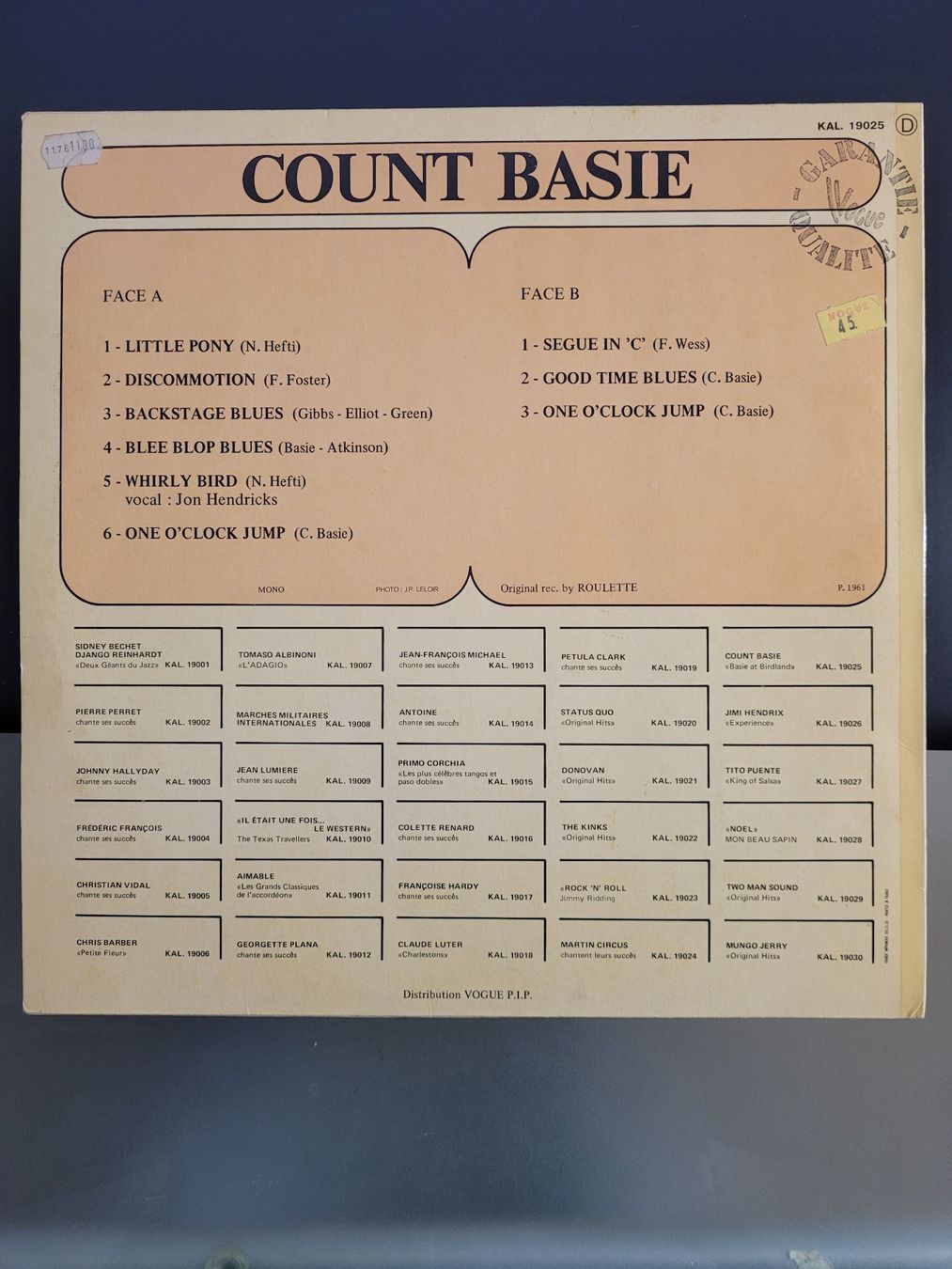 Count Basie & His Orchestra – Basie At Birdland VG+*/VG+* (Gebraucht ...