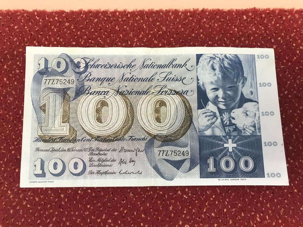 100 Franken Note 1971 TOP | Kaufen auf Ricardo