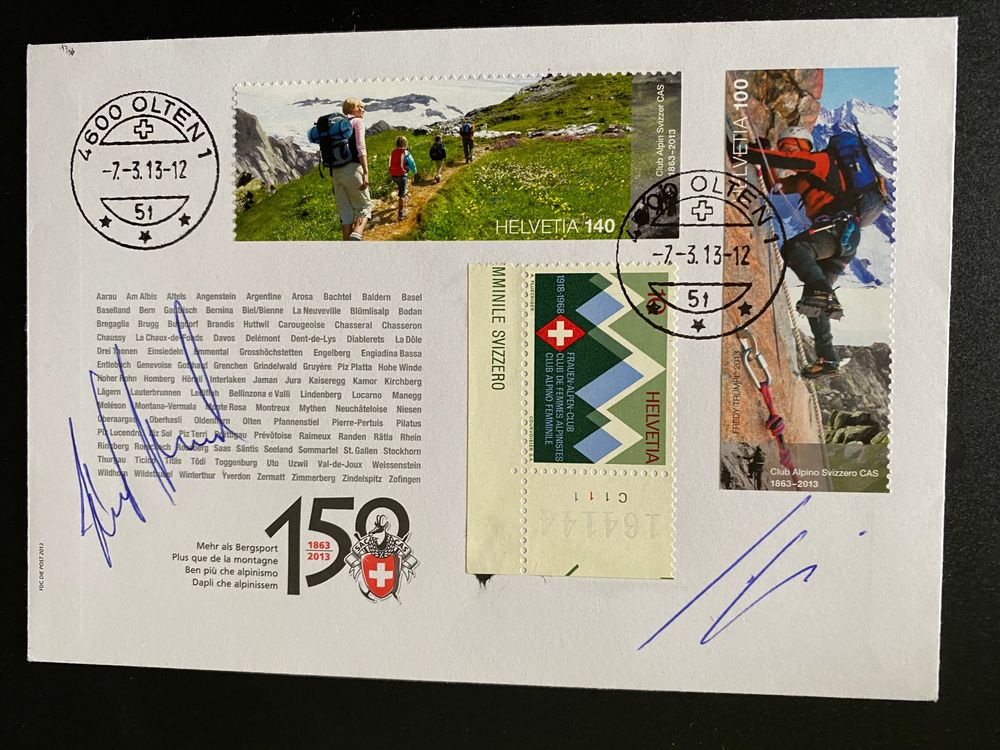 100 + 150 Jh SAC mit Autogram Dani Arnold + Stephan Siegrist (Neu (gemäss Beschreibung)) in ...