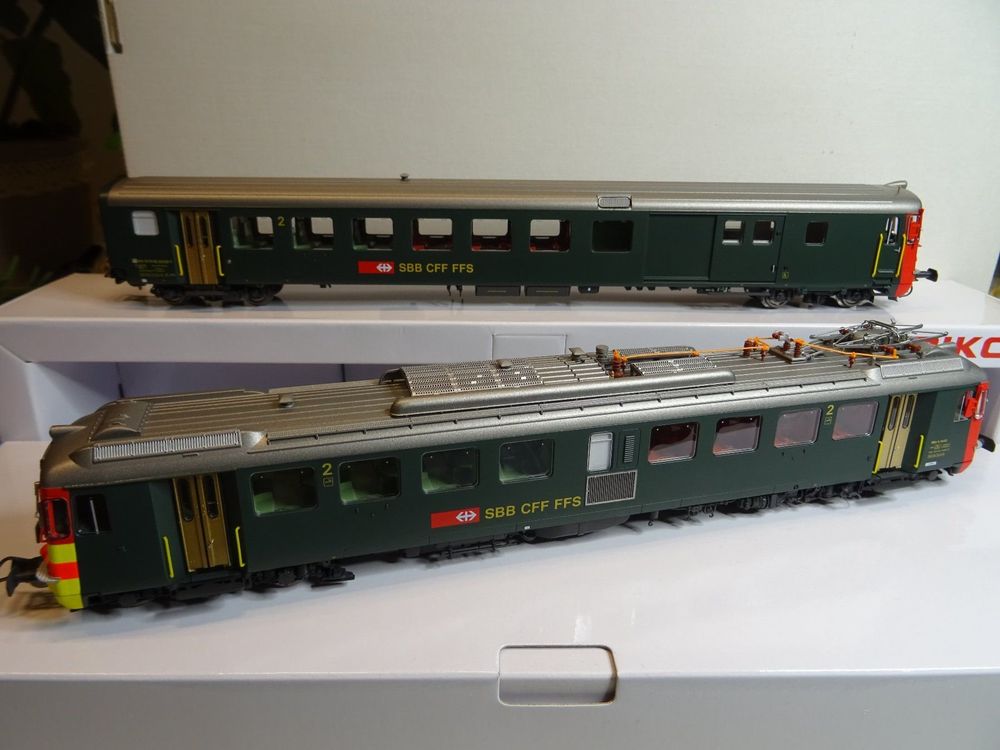 PIKO 96832 SBB RBe 4/4 Seetal Triebwagen + BDt grün/rot DC (Neu (gemäss ...