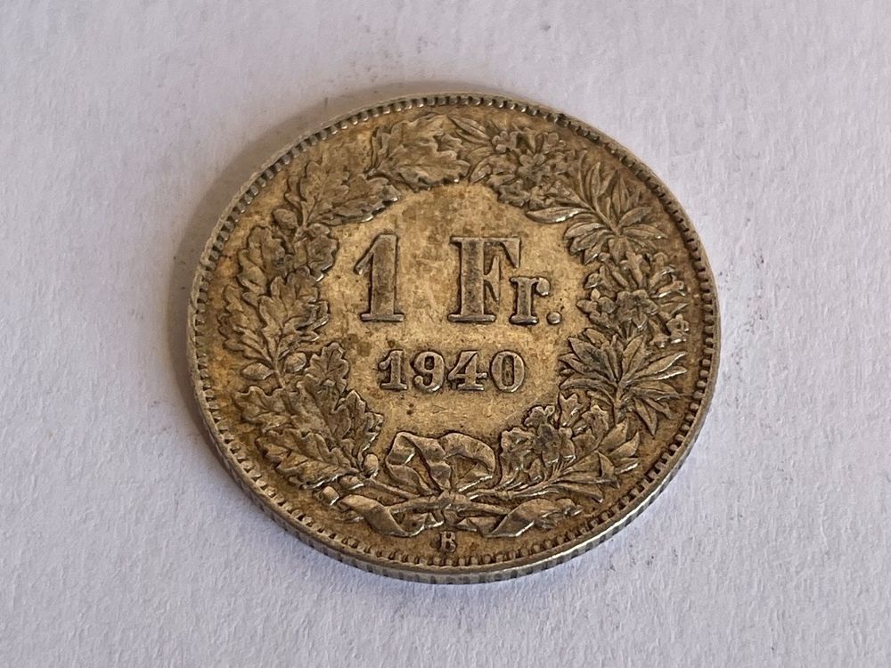 Superbe pièce 1Fr. HELVETIA 1940 en argent | Kaufen auf Ricardo