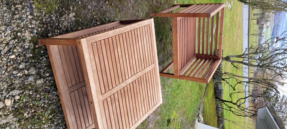 Gartenlounge Set Holz, 2 Sessel, 2 Tische - Top Zustand! (Gebraucht) in ...