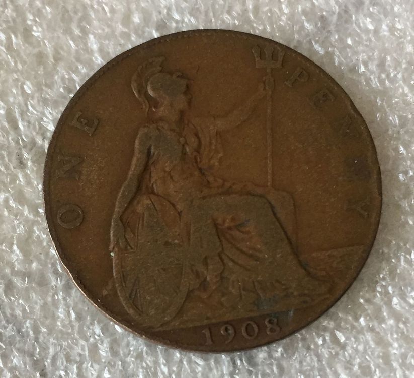 EDWARDVS VII DEI One Penny Bronze 1908 (Gebraucht) in Genève für CHF 5 ...