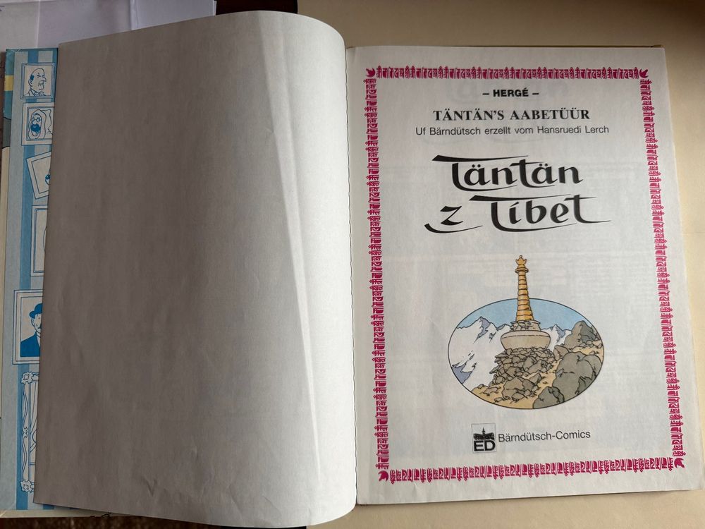 Tim + Struppi - "TÄNTÄN Z TIBET" Bärndütsch - Comics (Gebraucht) in ...