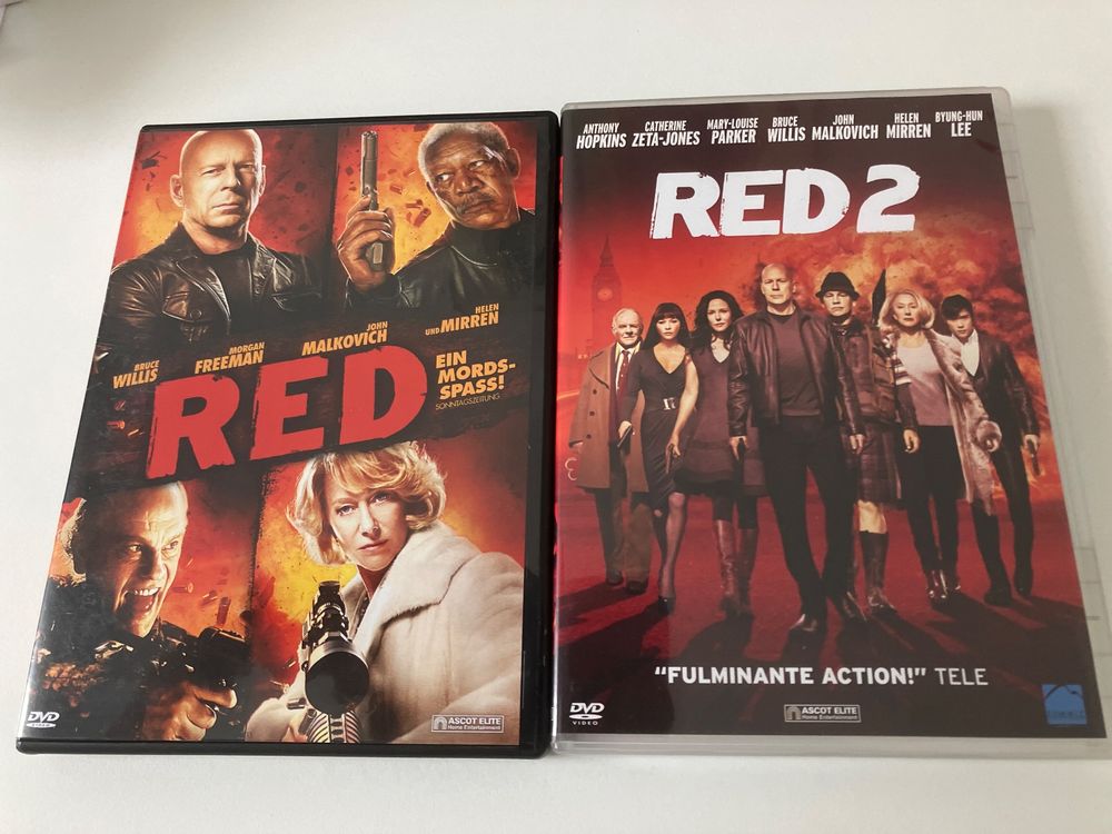 RED 1&2 (DVDs) Willis, Mirren, Freeman, Malkovich | Kaufen auf Ricardo