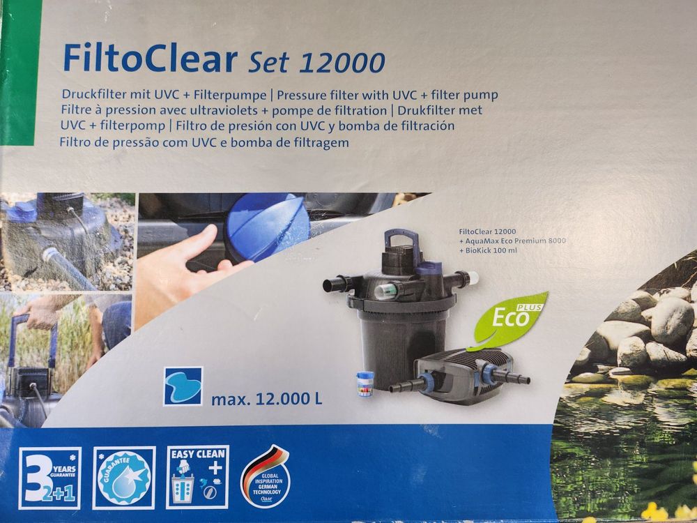 Oase Filto Clear Set 12000 Druckfilter, UVC und Filterpumpe (Neu und ...