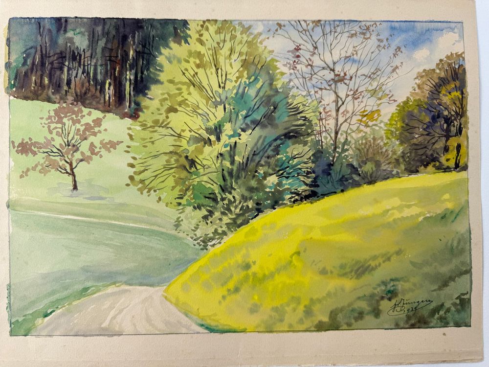 Antik Landschaft Aquarell Handsigniert (Gebraucht) in Neuhausen am Rheinfall für CHF 10 – mit ...