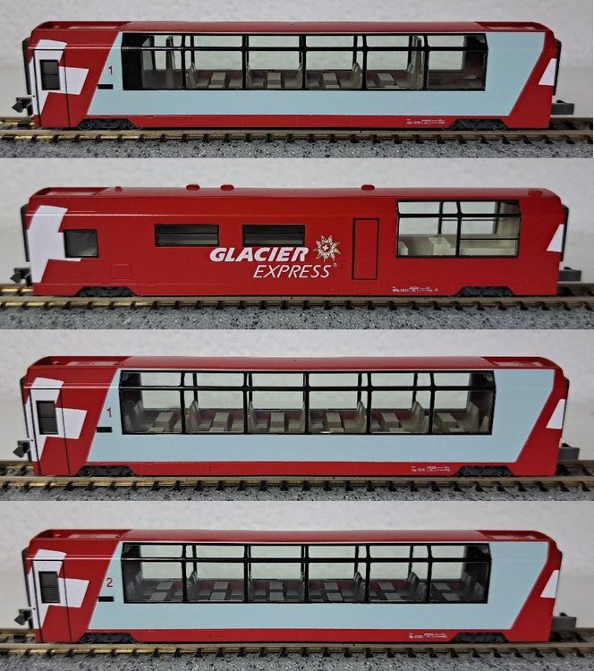 RhB Glacier Express 4er Set Neu mit Neuen Wagen Nr. Spur N (Neu und ...