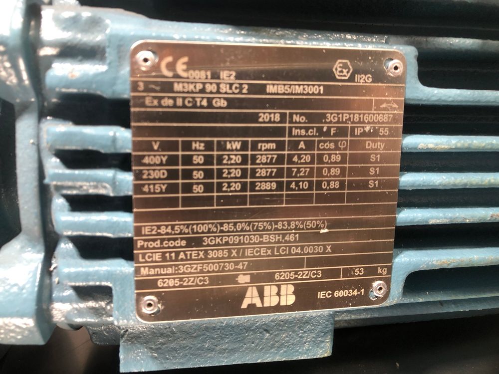Elektromotor ABB 2,2 KW Neu, ( M3KP 90 SLC 2) (Gebraucht) in Laufenburg für CHF 490 – nur ...