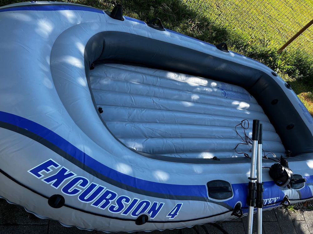 Intex Schlauchboot Excursion 4 mit Elektro und Habdpumpe (Gebraucht) in ...