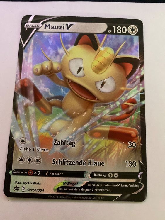 Pokemonkarte Mauzi V (Neu (gemäss Beschreibung)) in Neuhausen für CHF 5 – mit Lieferung auf ...
