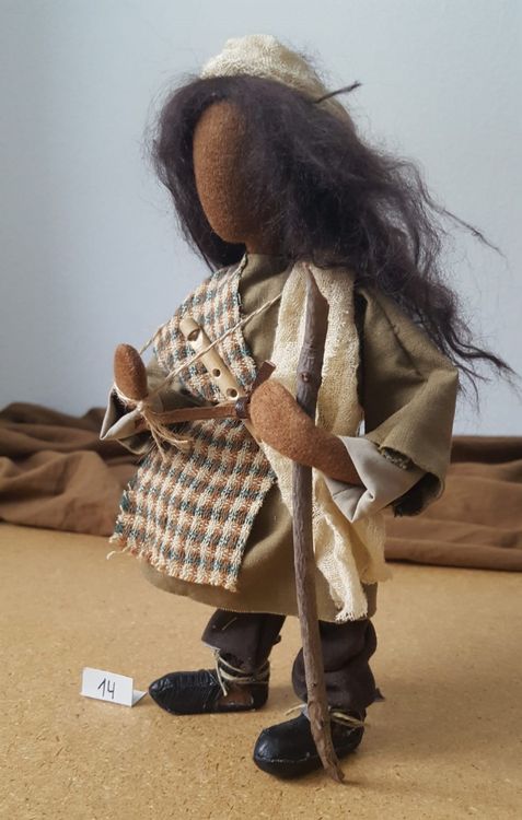 Schwarzenberger Krippenfiguren Hirt 24cm mit Flöte N14 (Neu (gemäss ...