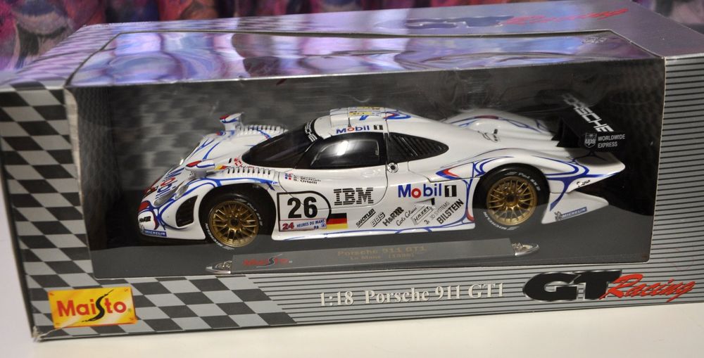 Porsche 911 GTI von Maisto 1:18 Le Mans 1998 (Neu und originalverpackt ...