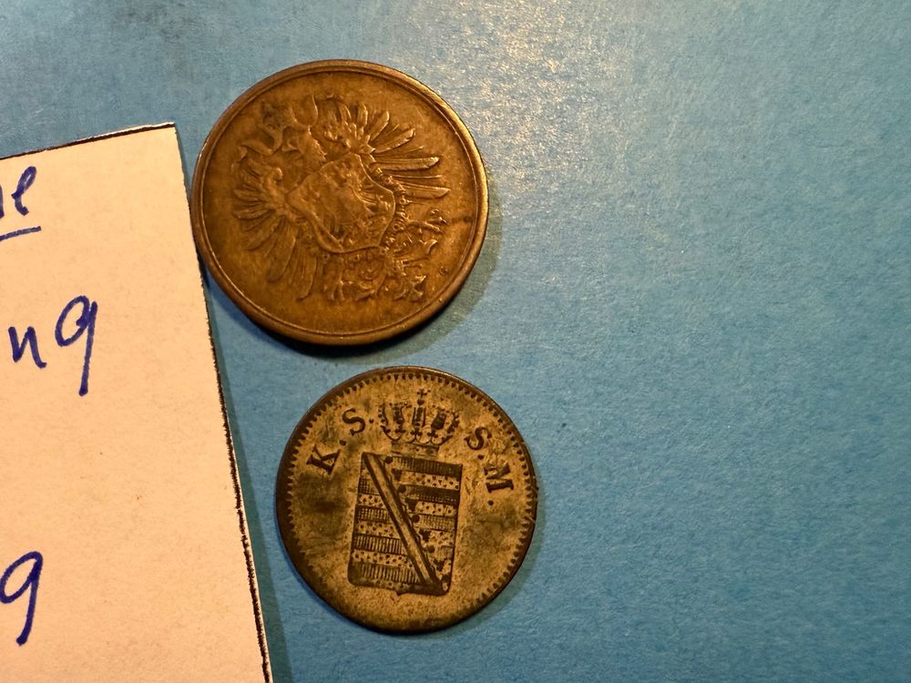 ALLEMAGNE : 2 Pfennig 1874 + 1 Pfennig 1854 (D'occasion) à genève pour ...