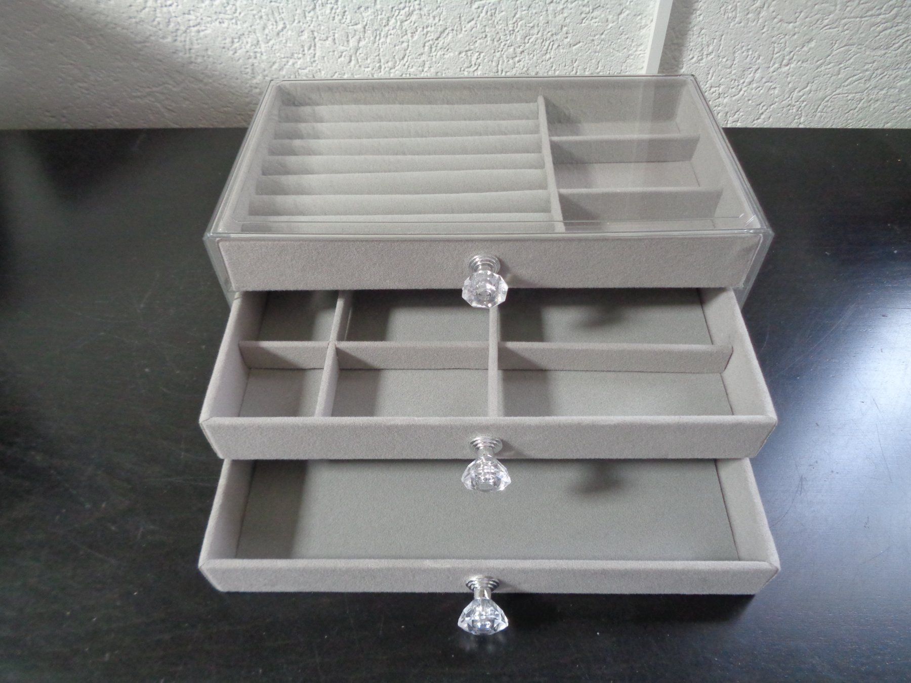 Schmuck Box mit 3 Schubladen (grau) (Neu und originalverpackt) in ...