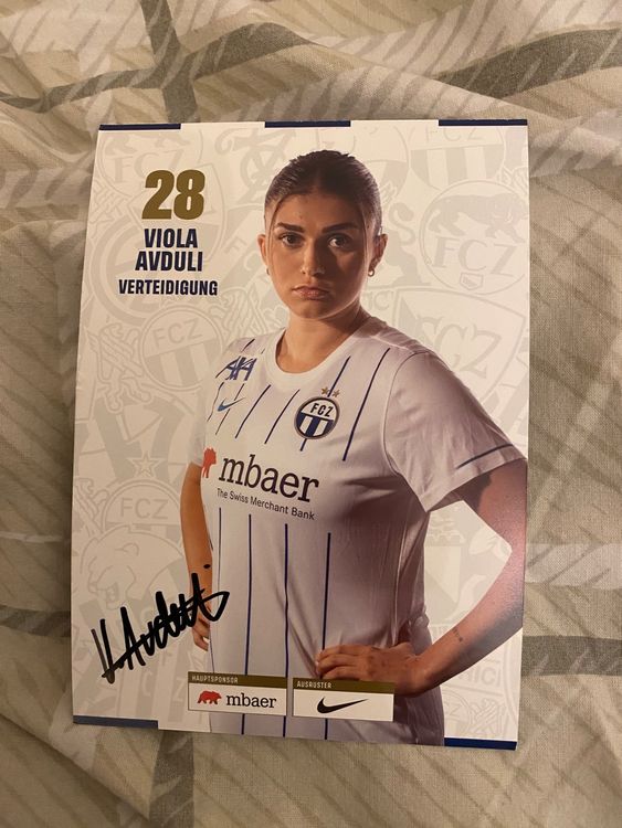 Autogrammkarte Viola Avduli handsigniert | Kaufen auf Ricardo