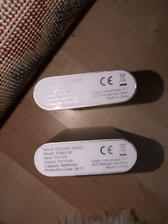 2x ISOUND Powerbank 6000mAh - Ideal für Unterwegs! (Gebraucht) in ...