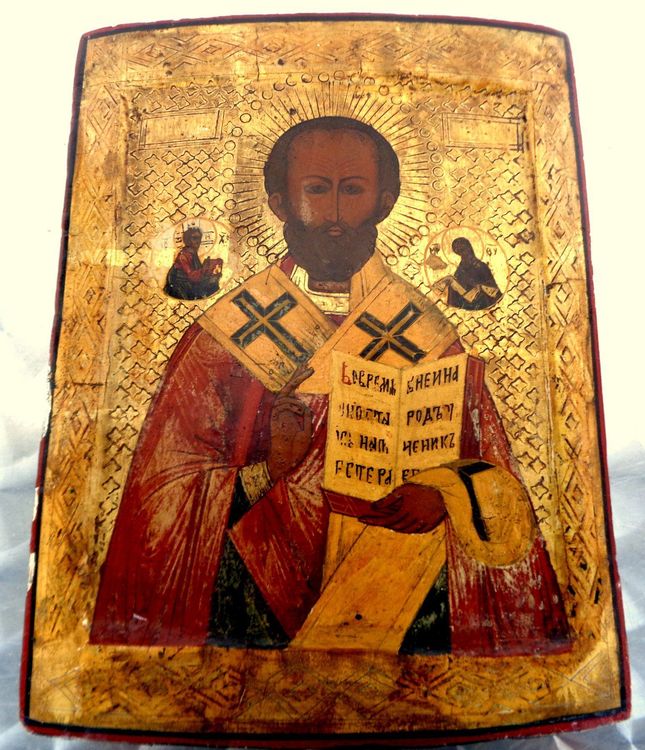 19.Jh. Hl. Nikolaus Russische Ikone Icon (Gebraucht) in Bischorfsmais für CHF 321 – mit ...