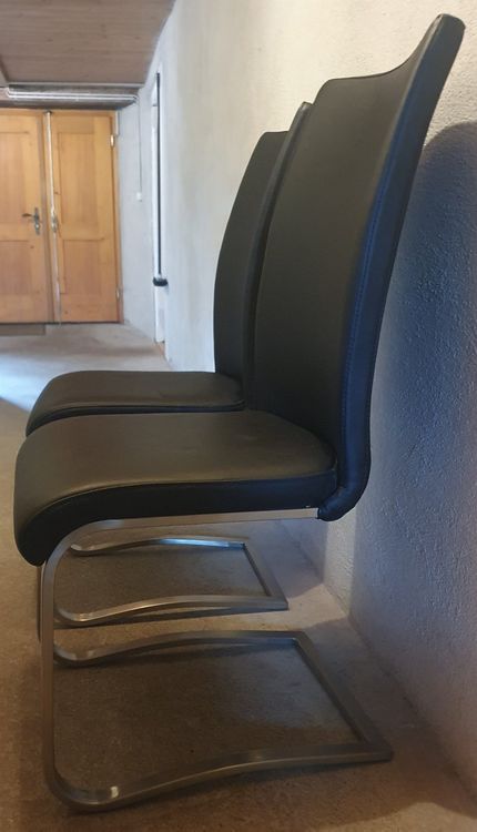 4 Stühle Monza Echt Leder Freischwinger (Gebraucht) in Sattel für CHF 330 – nur Abholung auf ...