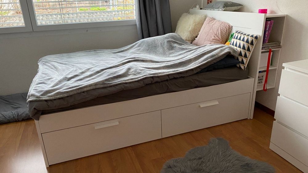 IKEA BRIMNES Bett 140 cm inkl. Kopfteil | Kaufen auf Ricardo