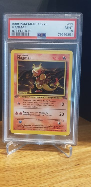 Pokemon Magmar Fossil Set 1. Edition PSA 9 (Gebraucht) in Müllheim Dorf ...