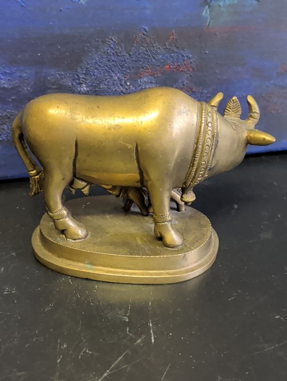 TOP BRONZEFIGUR KUH MIT KALB, ART DEKO TOP SAMMLERSTÜCK (Gebraucht) in ...
