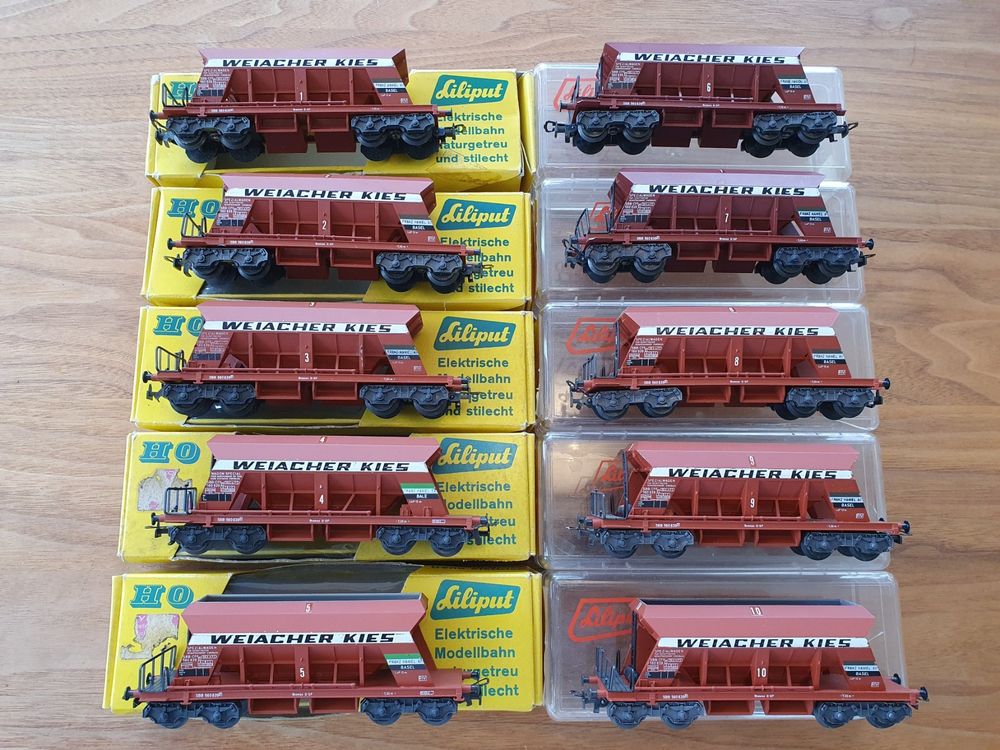 10x Liliput 246 (50) Weiacher Kies Schüttgutwagrn, DC, OVP (Gebraucht) in Roggwil BE für CHF 200 ...