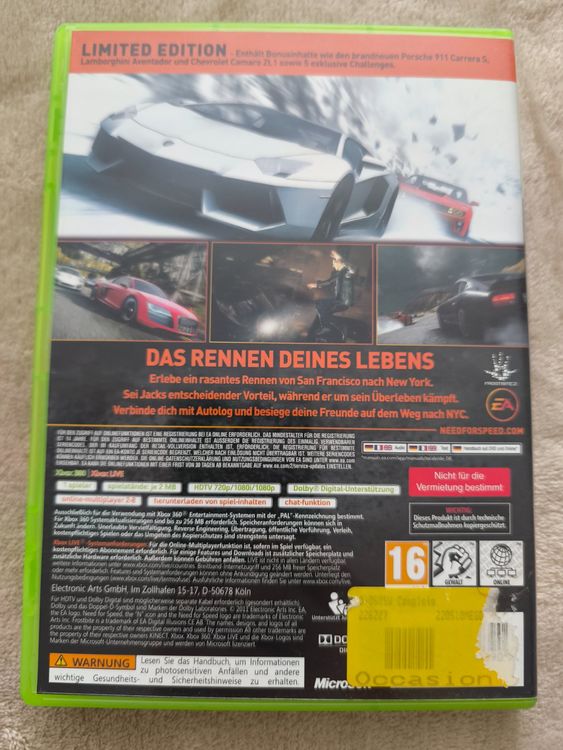 NEED FOR SPEED THE RUN LIMITED EDITION XBOX 360 PAL (Gebraucht) in ...