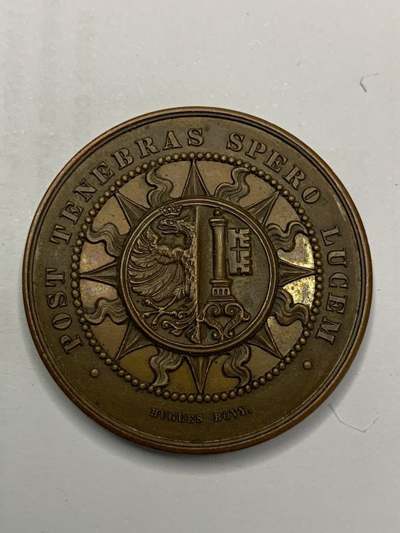 GENÈVE - Forces Motrices du Rhône - Méd. Br. 1886 - H. Bovy (Gebraucht ...