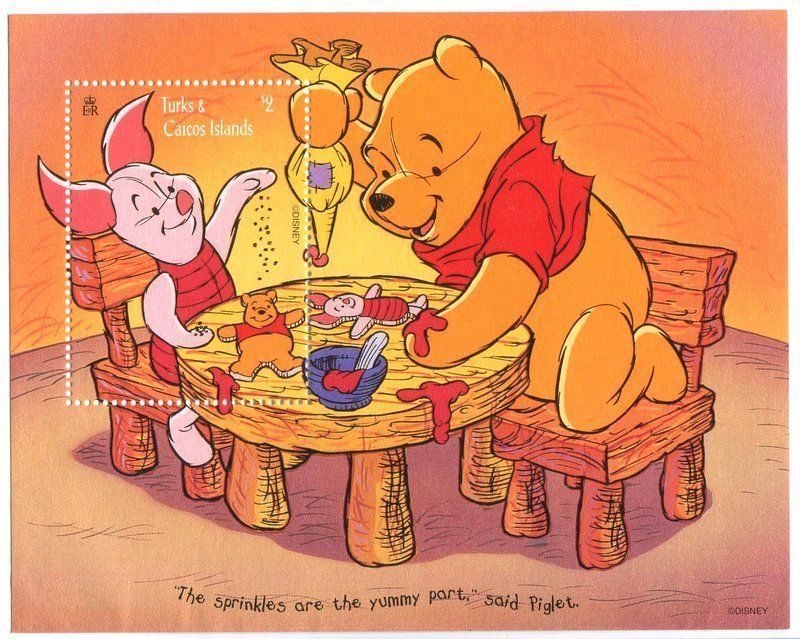 Block "Walt Disney. Winnie Puuh". Turks- und Caicosinseln. (Neu und ...