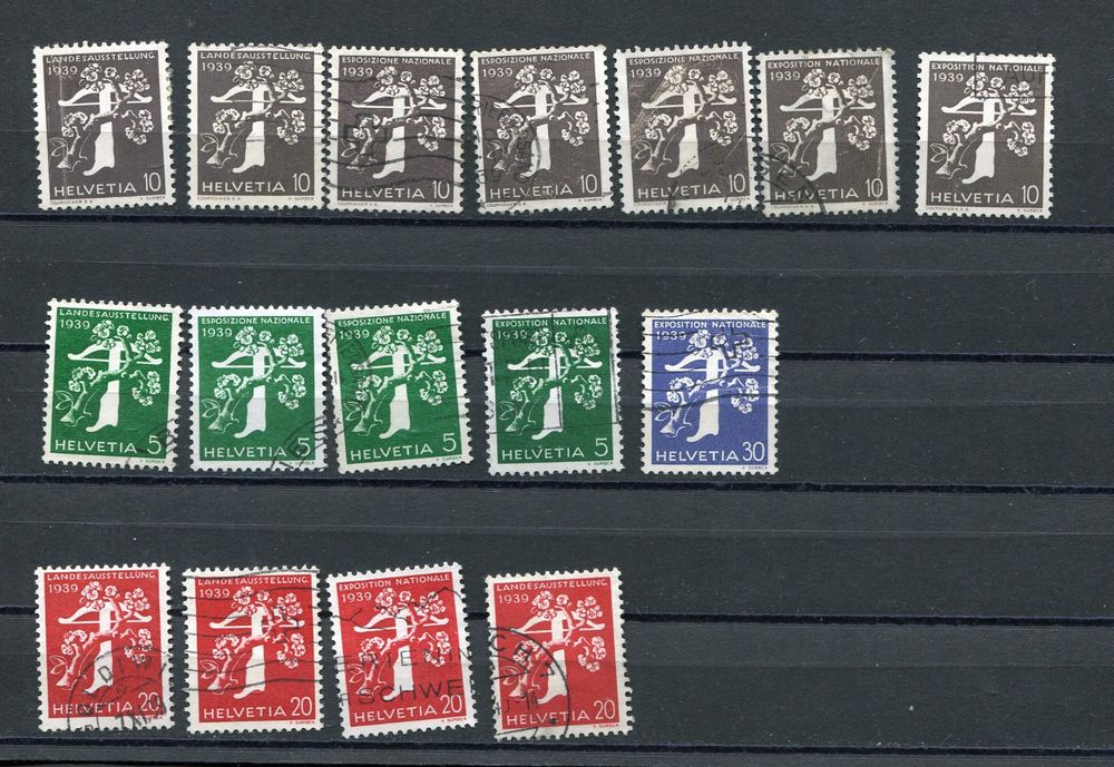 Lots Timbre Suisse 1939 Expositon nationale x 16 voir Photos | Kaufen auf Ricardo