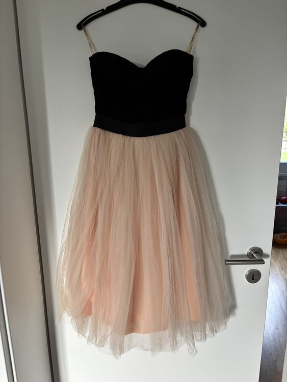 Rare London Robe de soirée tulle noir/pêche T 36 comme neuf (Neu ...