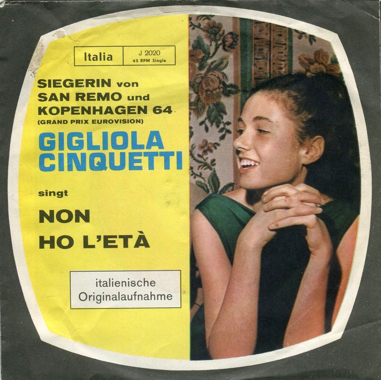 Cinquetti Gigliola - Non Ho L`eta / Sei Un Bravo (Usato) a Winterthur ...