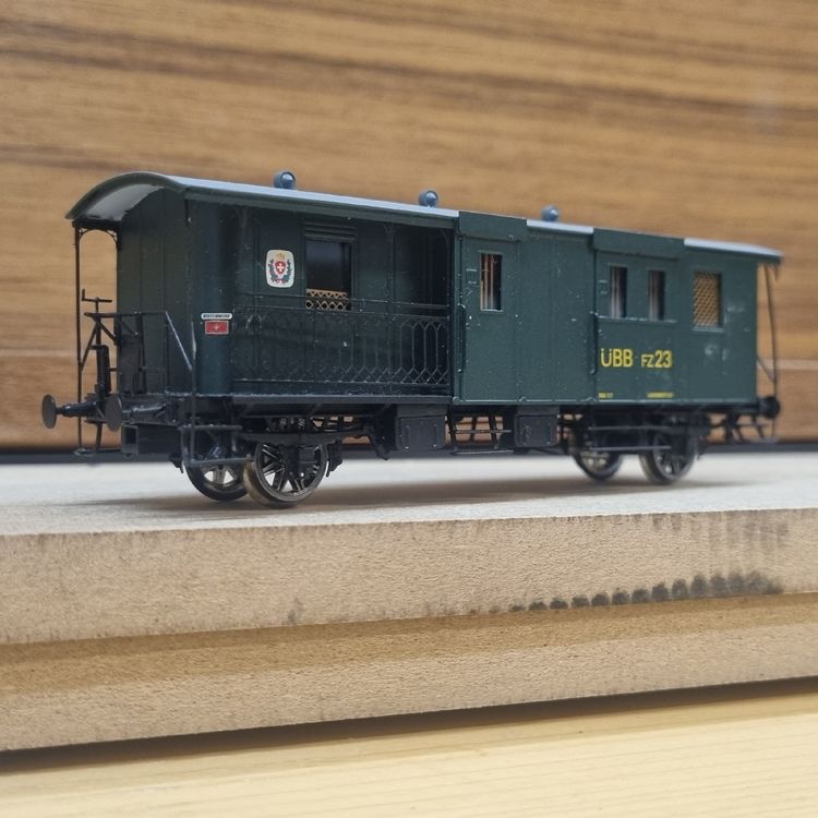 UeBB FZ 23, Post-/Gepäckwagen 2-achsig, Messingmodell H0 (Neu und ...