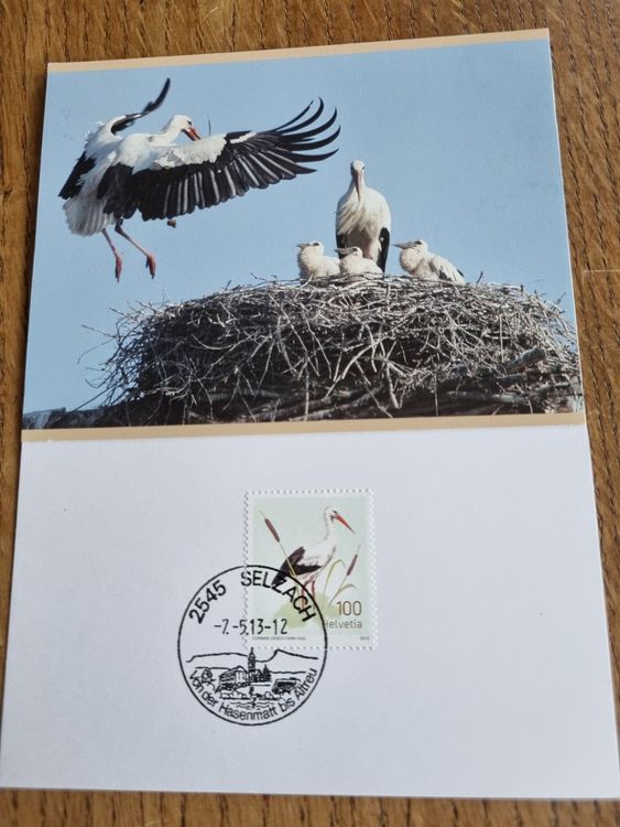 2013 FDC Karte Motiv Storch (Gebraucht) in Arni AG für CHF 3 – mit Lieferung auf Ricardo kaufen
