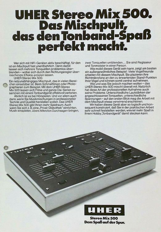 Vintage Mixer Uher Typ 500 | Kaufen auf Ricardo