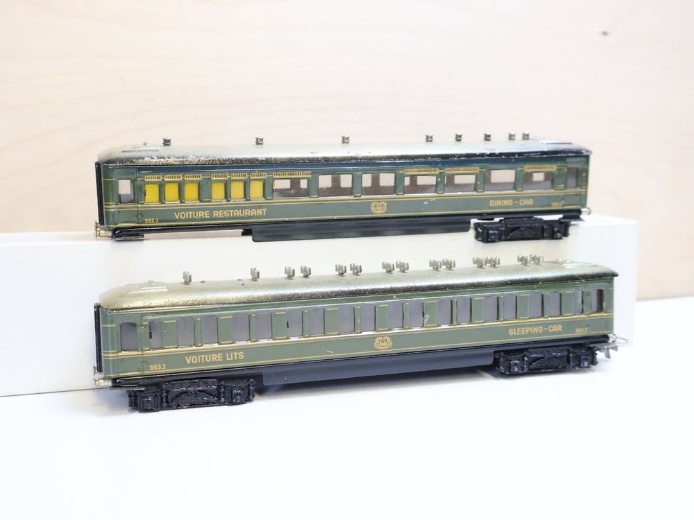 Märklin 2 x CIWL Liegewagen/Restaurant 353J 352 - Rarität H0 (Defekt ...