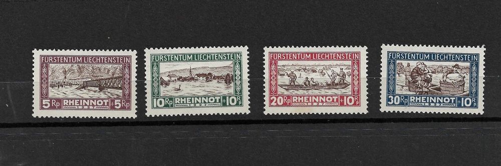 Liechtenstein 1928 Rheinnot Hochwasser Satz ** (Gebraucht) in Sirnach für CHF 32 – mit Lieferung ...
