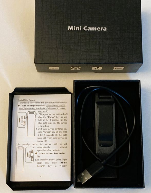 Vandlion A3 Mini Body Camera / HD Micro Cam (Neu und originalverpackt ...