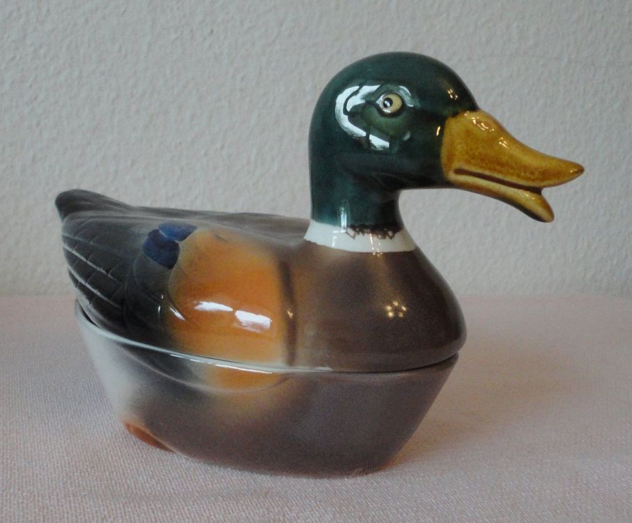 Enten-Terrine aus Steingut Handmade M.Caugnant (Neu (gemäss ...