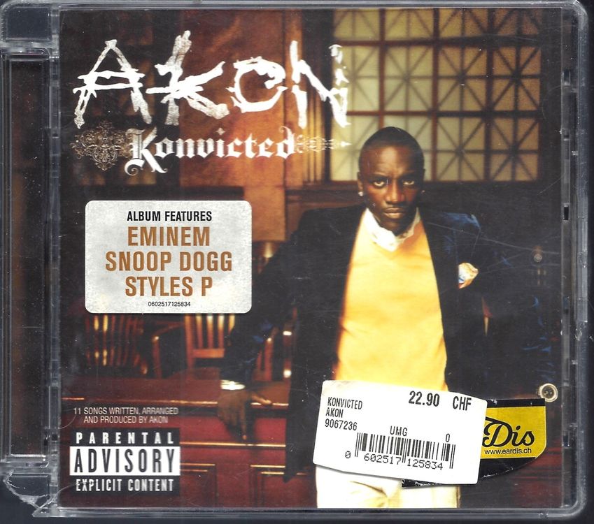 Akon KONVICTED Eminem Snoop Dogg Styles P Hip Hop RnB CD (Gebraucht) in ...