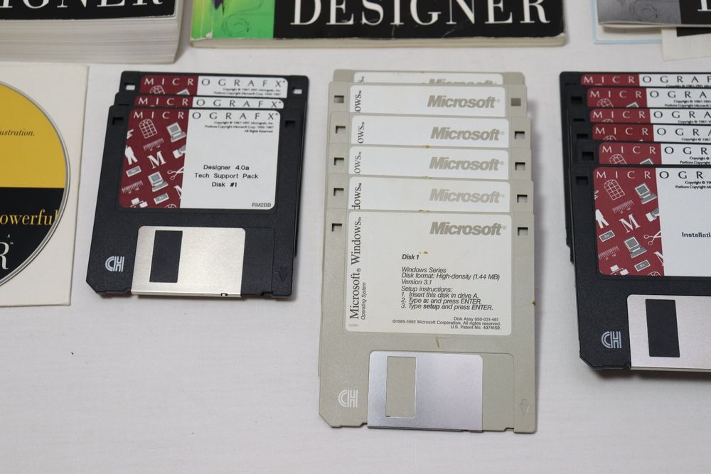 Micrografx Designer + Windows 3.1 Disketten, Retro 1993 (Gebraucht) in ...