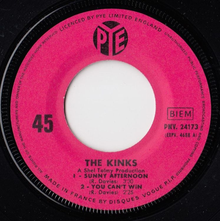 The Kinks Vinyl EP von 1966 (Gebraucht) in Volketswil für CHF 30 – mit ...