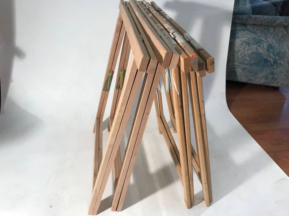 Holzböcke Bock Tisch Atelierböcke 4 Stück | Kaufen auf Ricardo